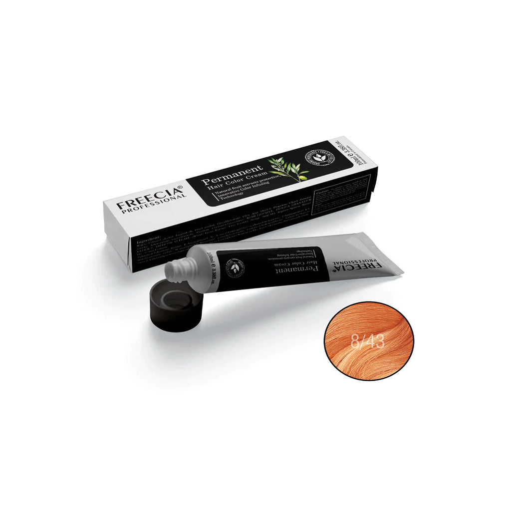 Freecia Hair Color 100ml - 8.43 Light Copper Gold Blonde – RIOS