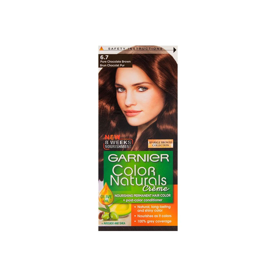 Garnier Color Naturals Hair Color - 6.7 Pure Chocolate Brown – RIOS