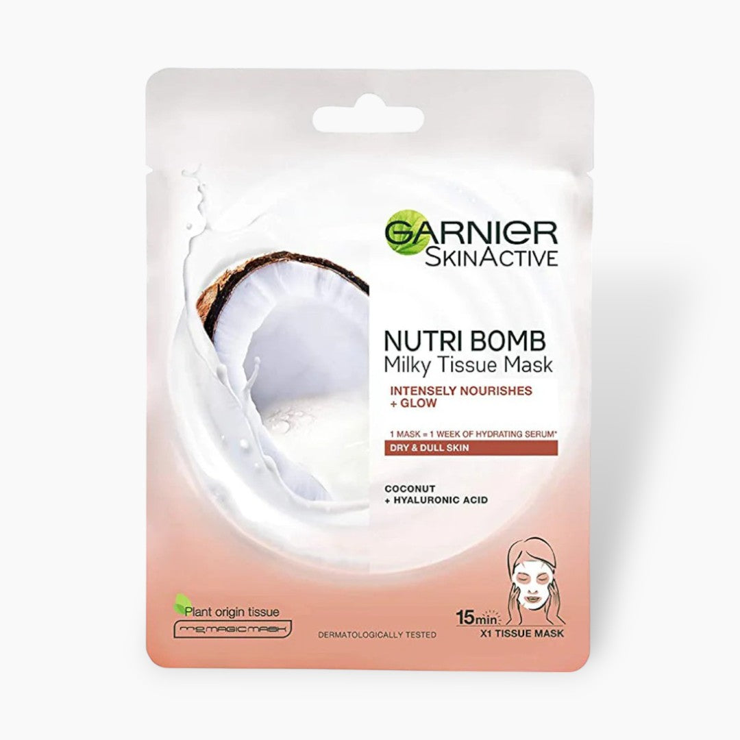 Buy Garnier Nutri Bomb+Glow Coconut Milky Mask 28g | RIOS