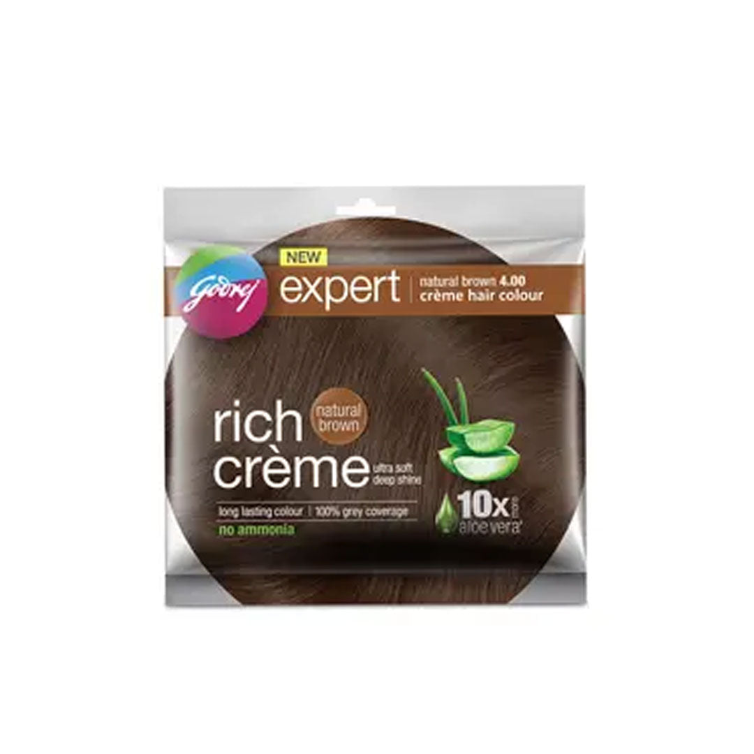 Godrej Expert Rich Creme Hair Color 5g - Natural Brown – RIOS