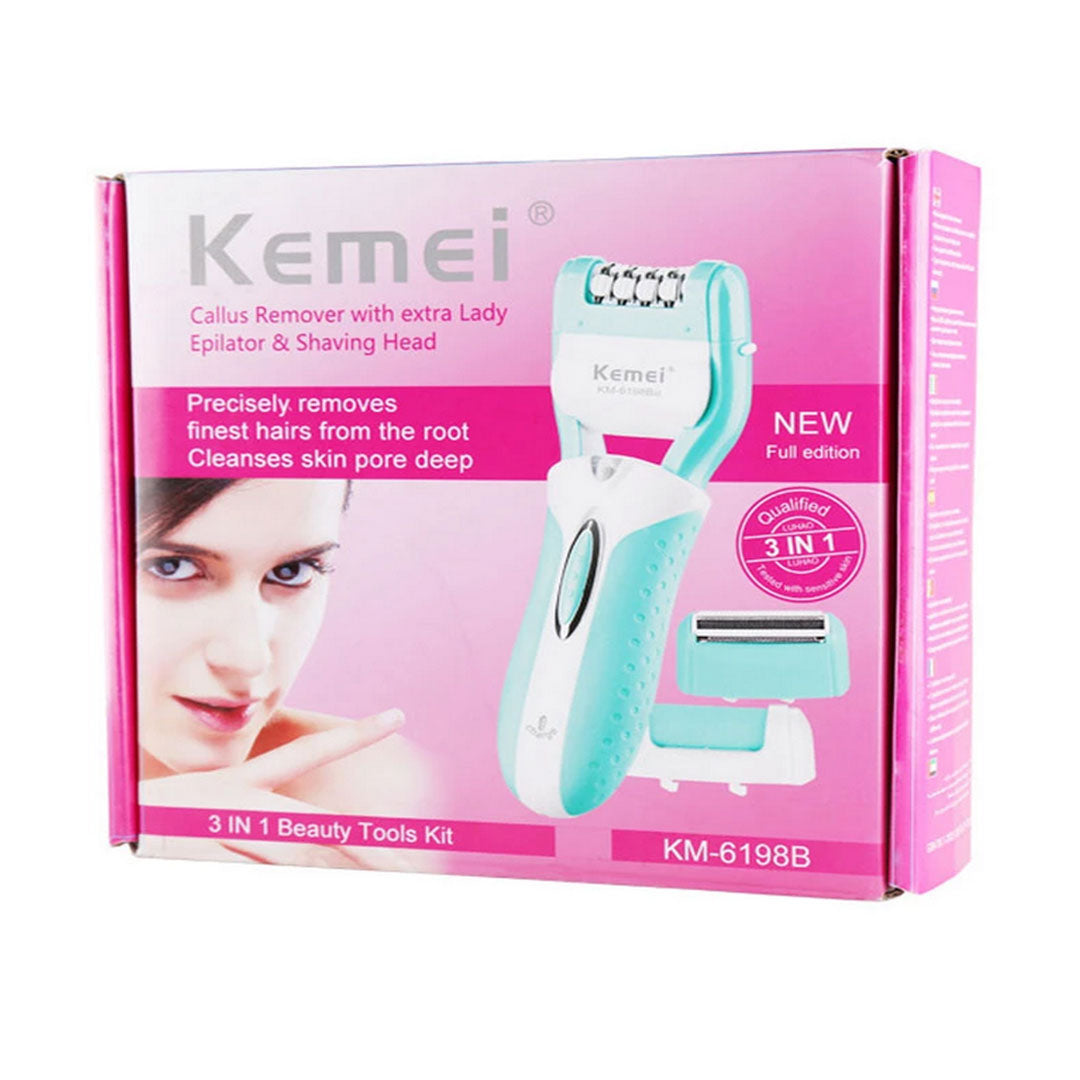 Kemei 3 In 1 Lady Shaving Epilator KM 6198B – RIOS