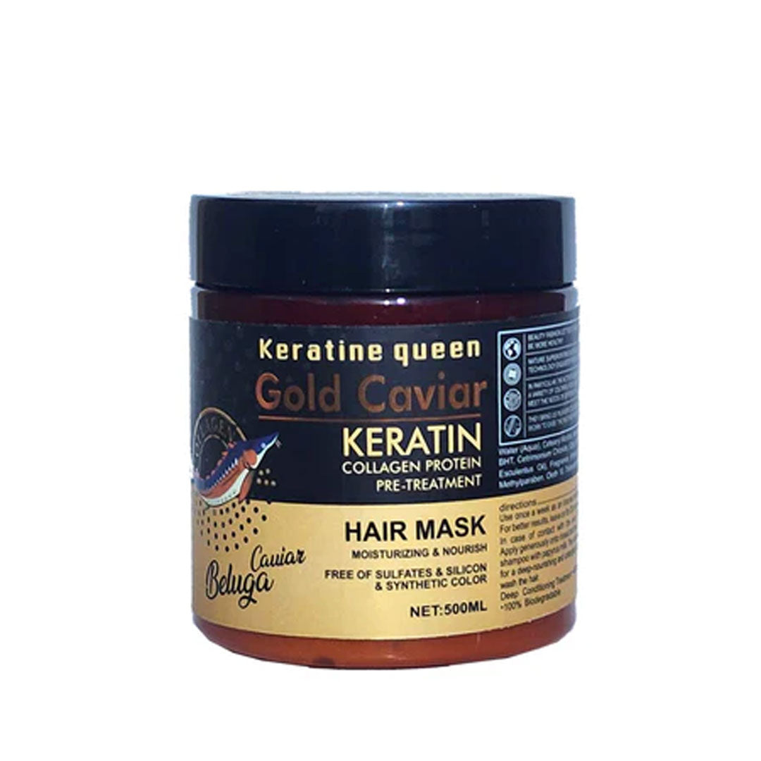 Keratin Queen gold Caviar Hair Mask 500ml – RIOS