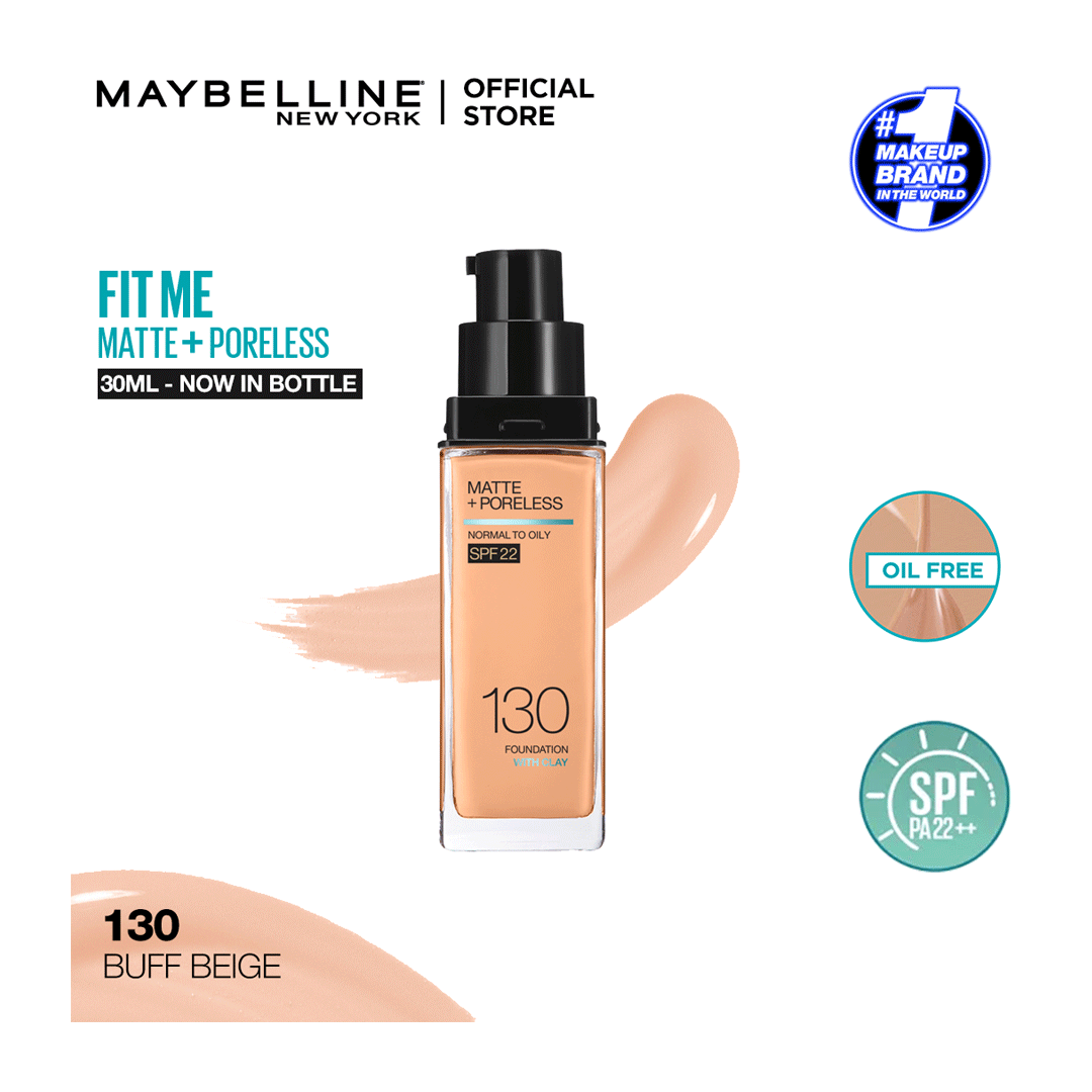 Maybelline Fit Me Matte & Poreless Foundation 30ml - 130 Buff Beige – RIOS