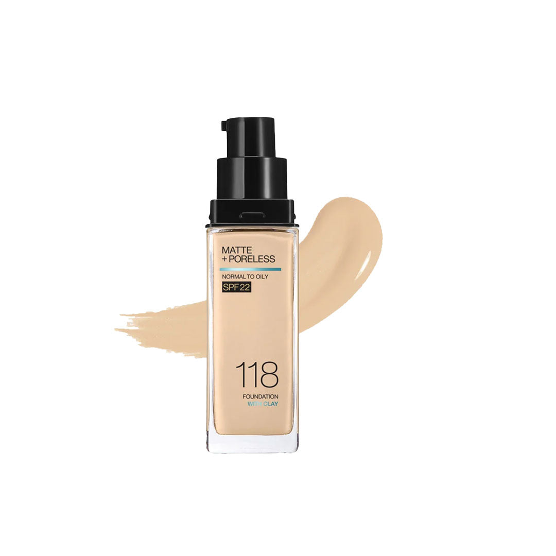 Maybelline Fitme Matte Poreless Liquid Foundation 118 30ml – RIOS