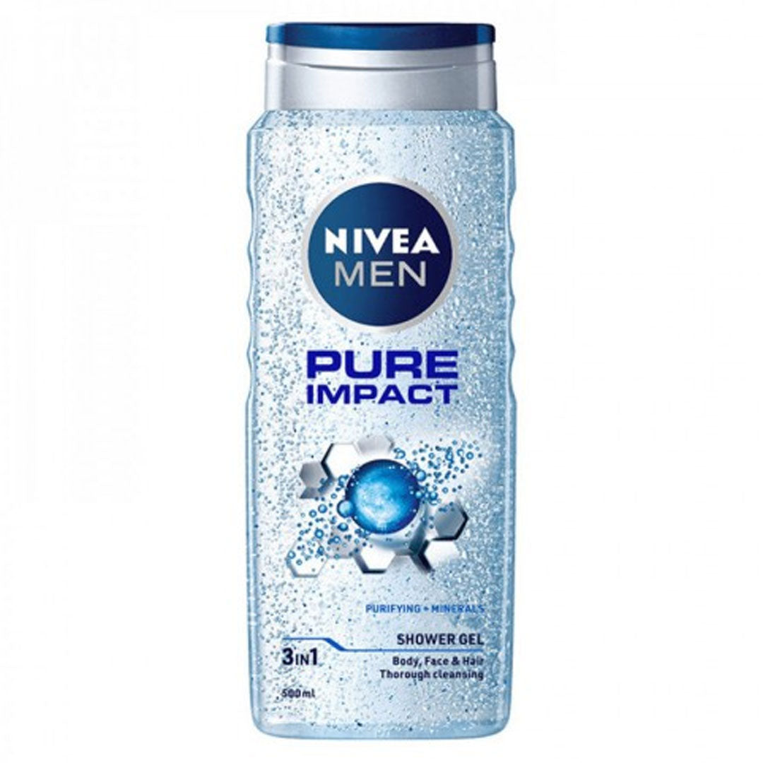 Buy Nivea Men Pure Impact Shower Gel 500ml, Shower Gel/Cream, by Nivea ...
