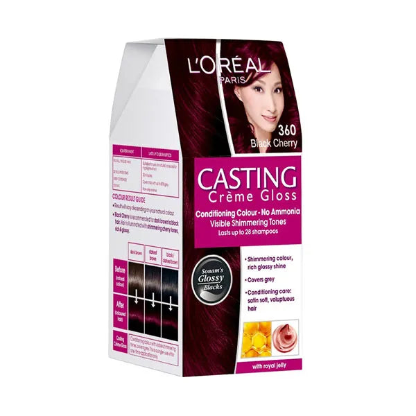 Buy Loréal Casting Creme Gloss - 360 Dark Red Hair Color, Hair Color ...