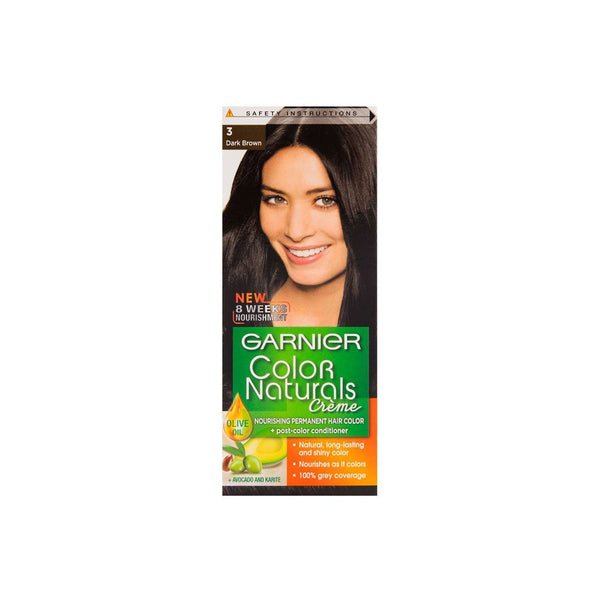 Buy Garnier Color Naturals - 3 Dark Brown Hair Color, Hair Color, by ...