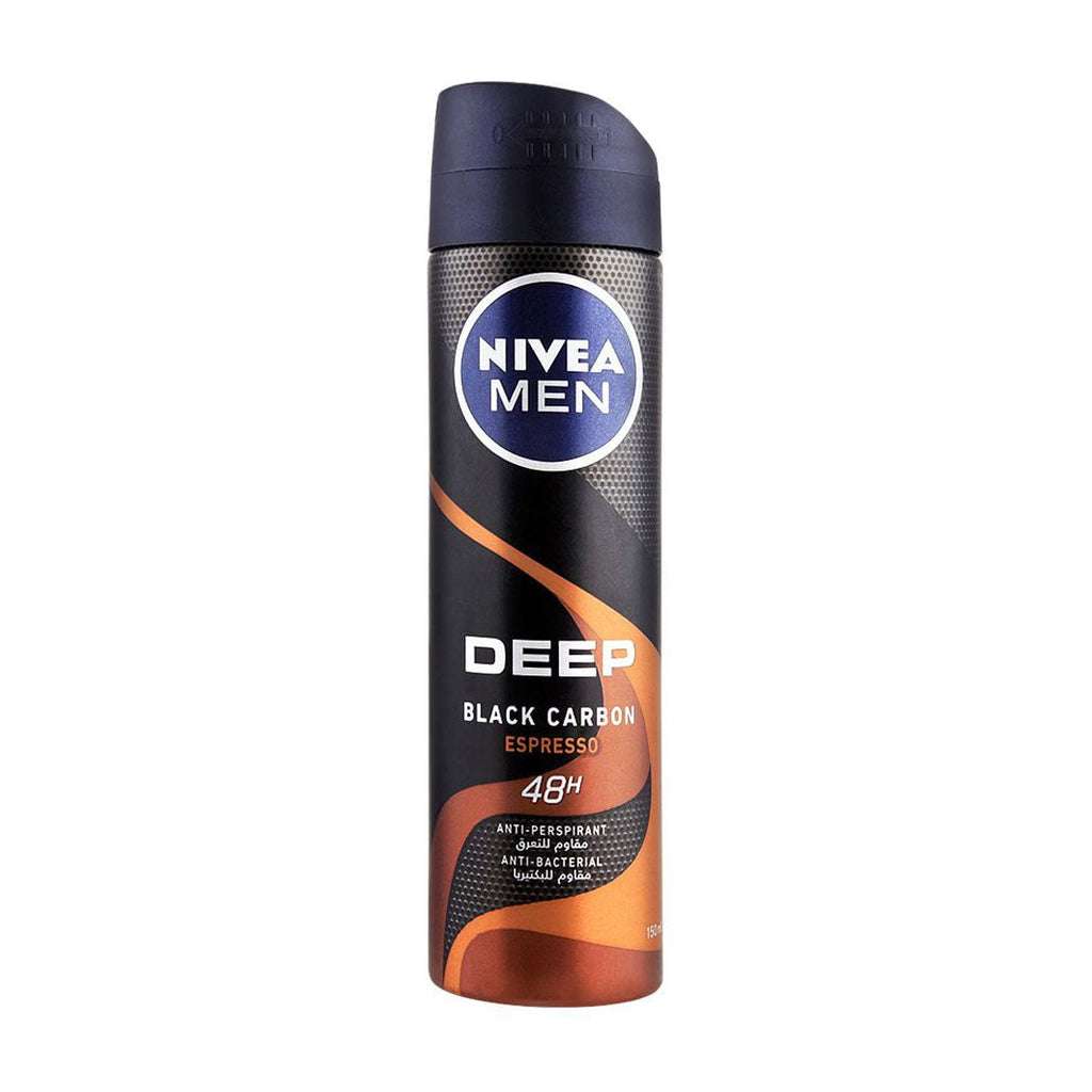 Buy Nivea Men Deep Black Carbon Espresso Body Spray 150ml, Body Spray ...