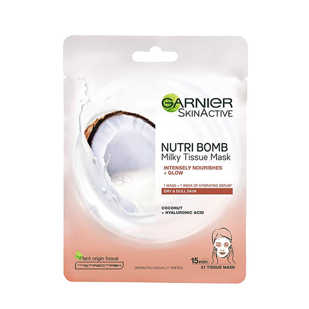 Buy Garnier Nutri Bomb+Glow Coconut Milky Mask 28g | RIOS