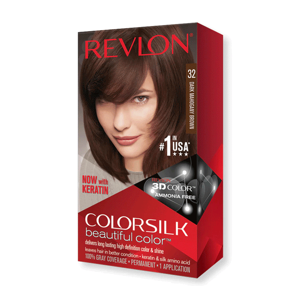 Revlon Silk - 32 Dark Mahogany Brown Hair Color – RIOS