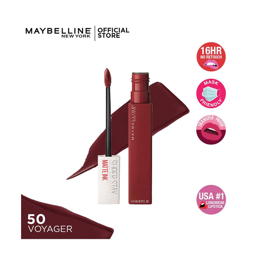 Buy Maybelline Super Stay Matte Ink Liquid Lipstick - 50 Voyager ...